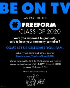 Freeform to Honor the Class of 2020 With Special Programming Slate