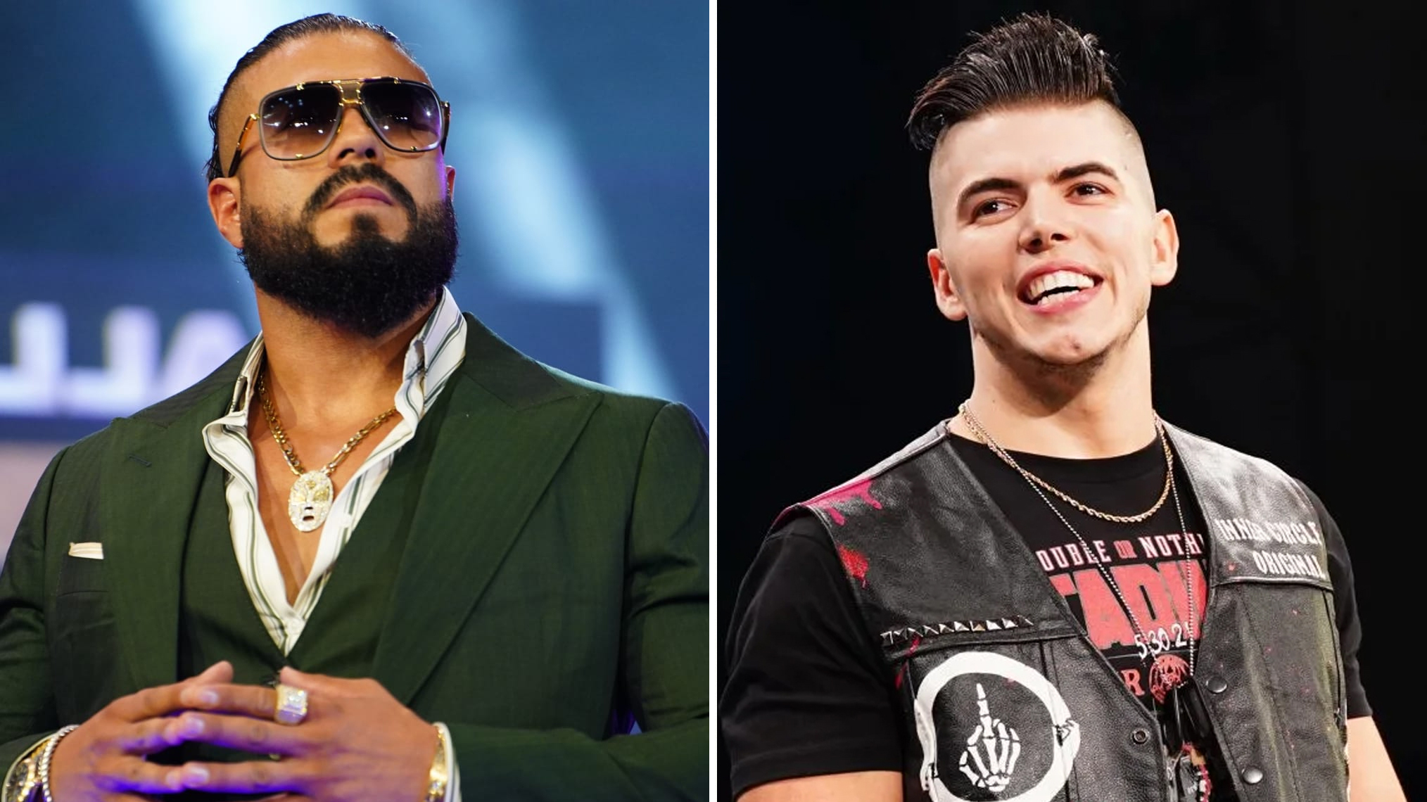 AEW Stars Andrade & Sammy Guevara in Backstage Brawl AEW Stars Andrade & Sammy Guevara in Backstage Brawl