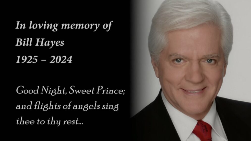 'Days of Our Lives' Pays Tribute to Late Bill Hayes in Emotional ...