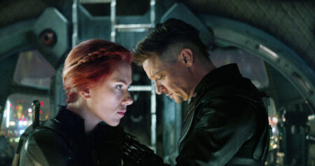 Scarlett Johansson and Jeremy Renner as Natasha Romanoff and Clint ...