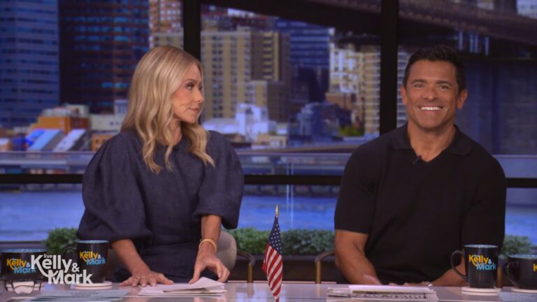 Kelly Ripa and Mark Consuelos on 'Live With Kelly & Mark,' July 21, 2025.