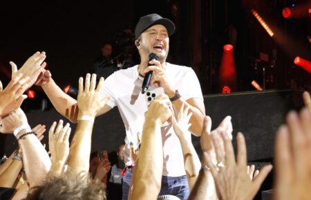 Luke Bryan performs on the main stage during CMA Fest 2025 at Nissan Stadium on June 08, 2025 in Nashville, Tennessee