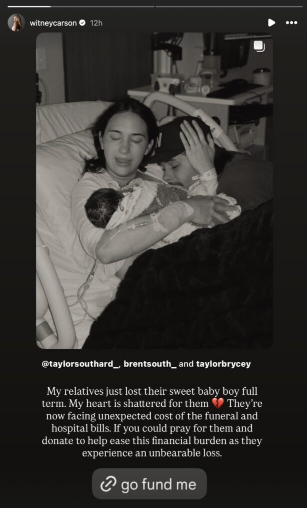 'DWTS' Pro Witney Carson Shares Heartbreaking Post After Family Loss