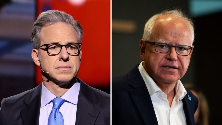 Jake Tapper Reacts to Video of Tim Walz Being Called R-Word
